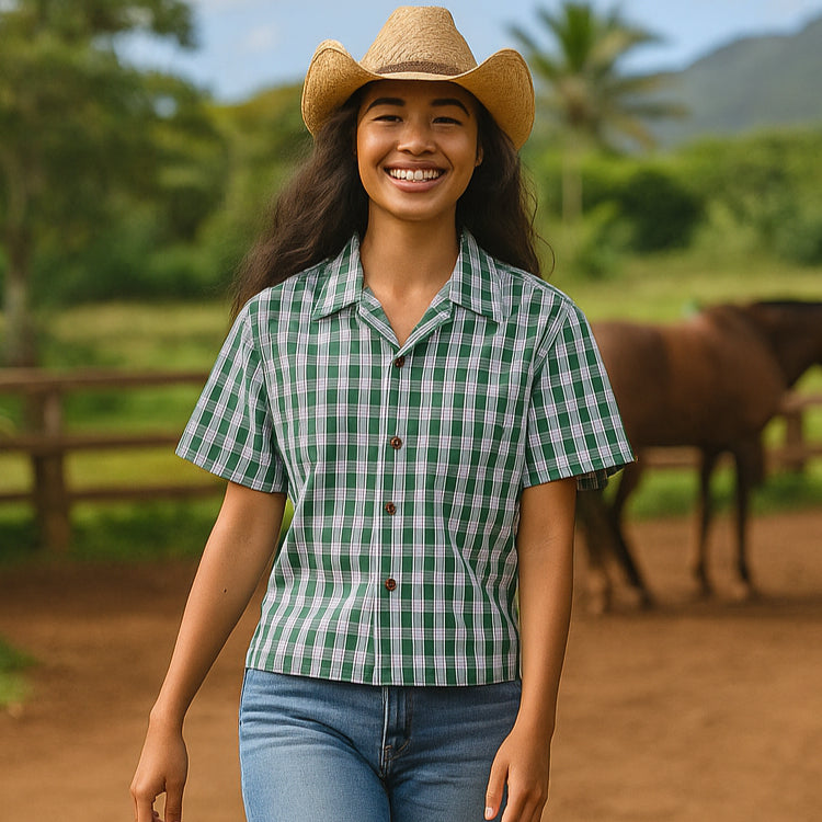 Women’s Hawaiian Palaka Shirts – Vintage Aloha Wear– Aloha Shirts Club