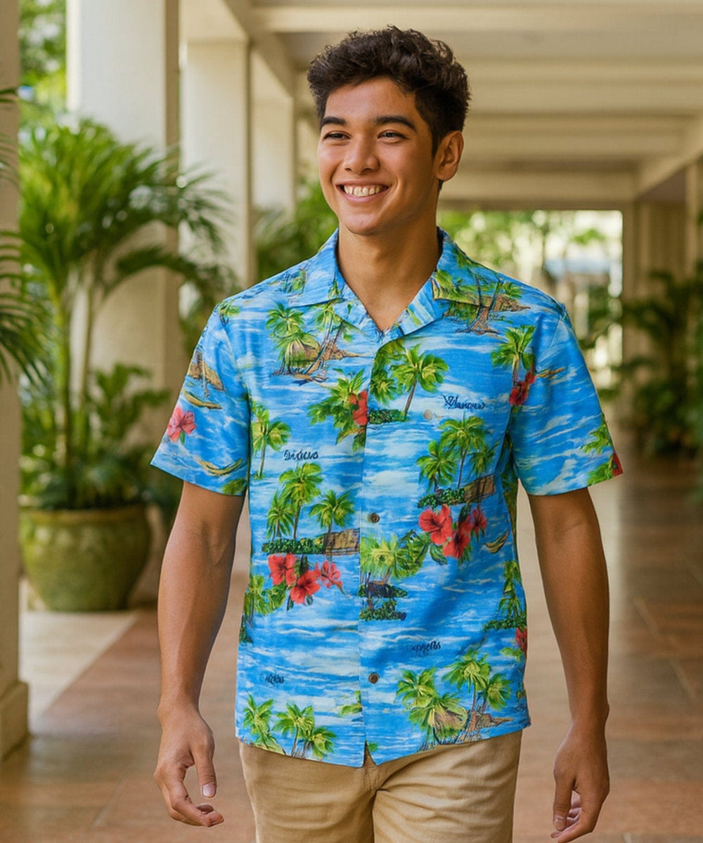 Diamond Head Hawaiian Aloha Shirt | Aloha Shirts Club – Aloha Shirts Club