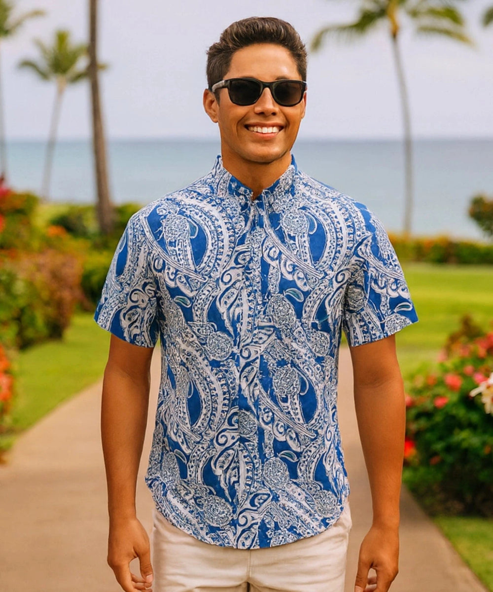 Ivy League Collar Button Up Men's Aloha Shirt– Aloha Shirts Club