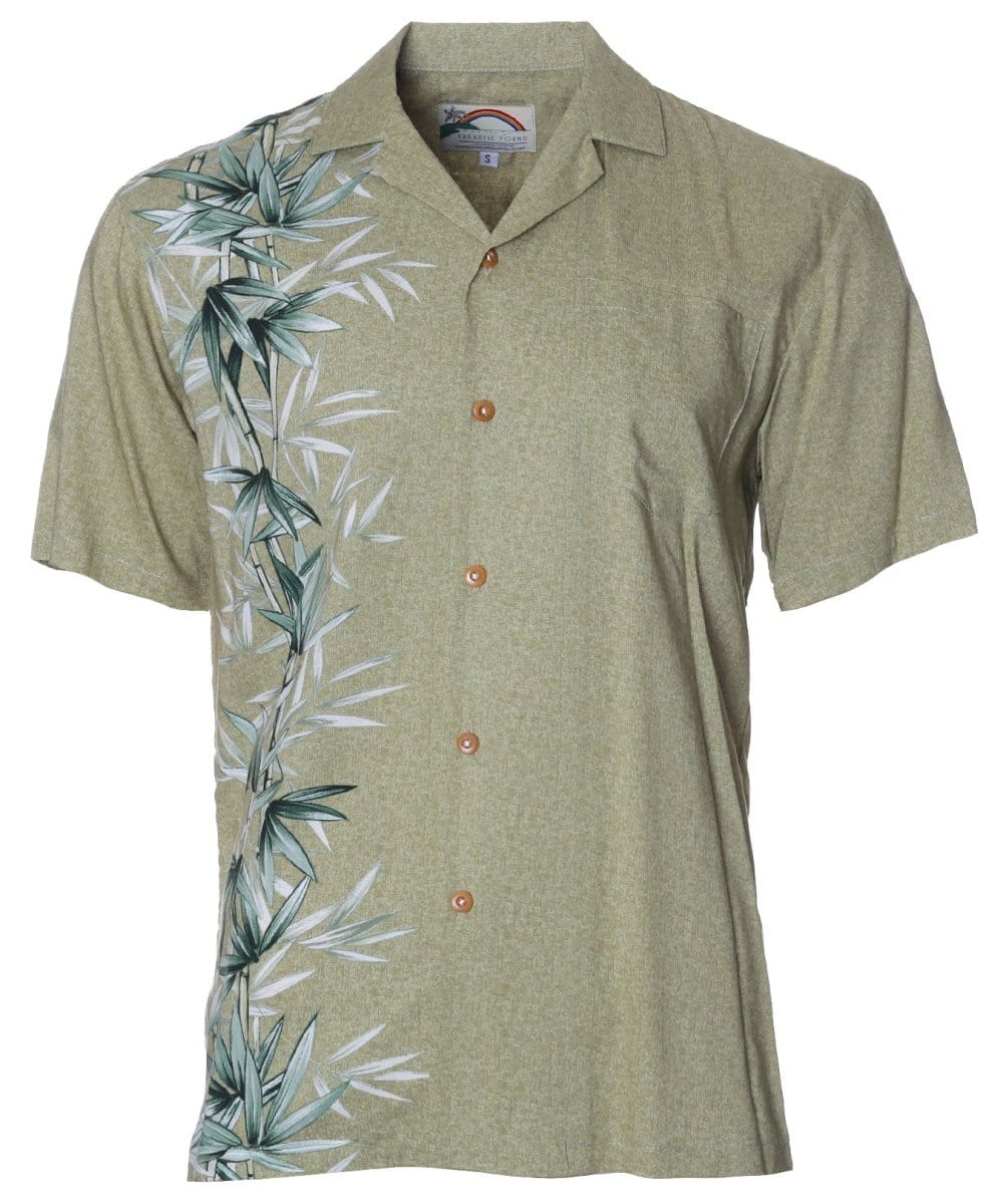 Bamboo Panel Men's Cotton Aloha Shirt | Aloha Shirts Club