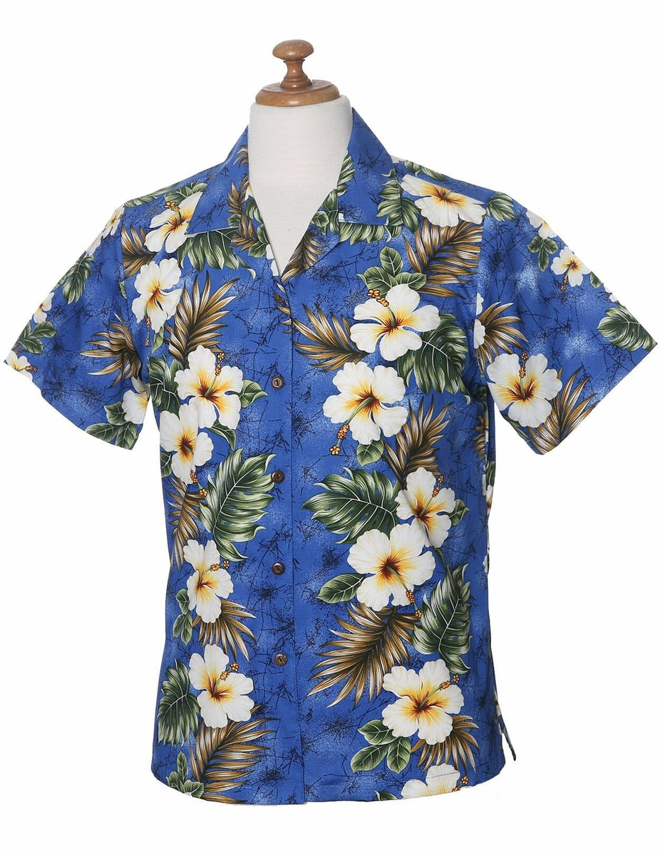 Kalea Hibiscus Camp Women Hawaiian Shirt | Aloha Shirts Club