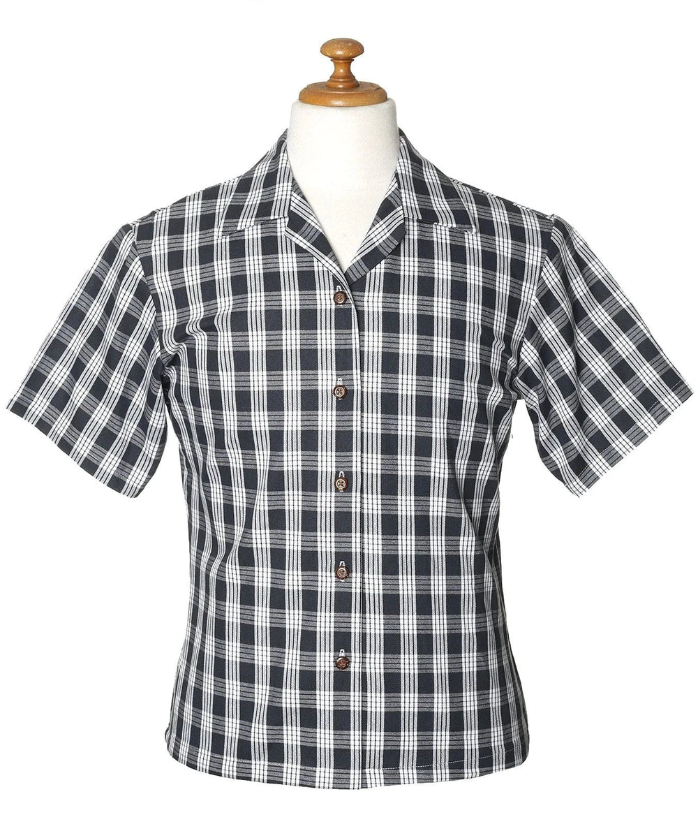 Paniolo Palaka Shirt for Women Black – Aloha Shirts Club